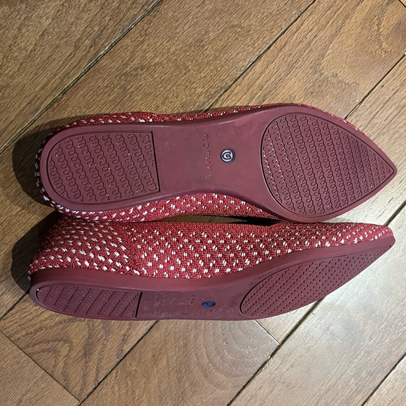 Rothy's | Shoes | Limited Edition Red Rothys Point Flat | Poshmark